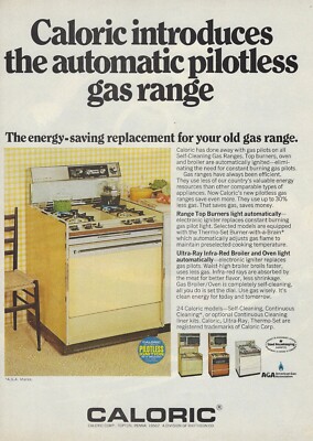 1975 Caloric Gas Range Oven Stove vintage Print Ad Advertisement | eBay