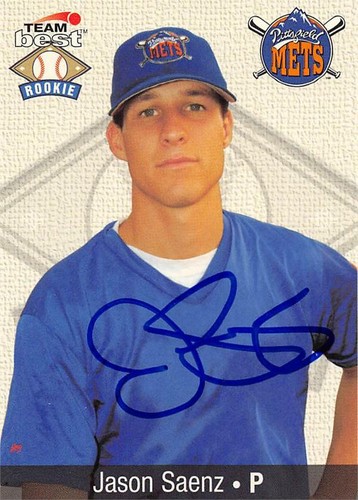 Jason Saenz autographed baseball card Pittsfield Mets 1999 Team Best ...