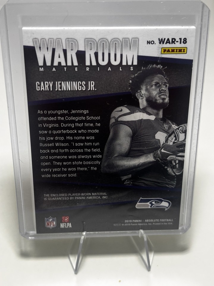 2019 Panini Absolute War Room Materials Gary Jennings Jr. #WAR-18 Prime ...