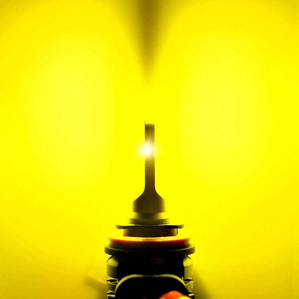 H11/H9/H8 LED Fog Light Kit Bulbs Switchback Dual Color 3000K Yellow ...