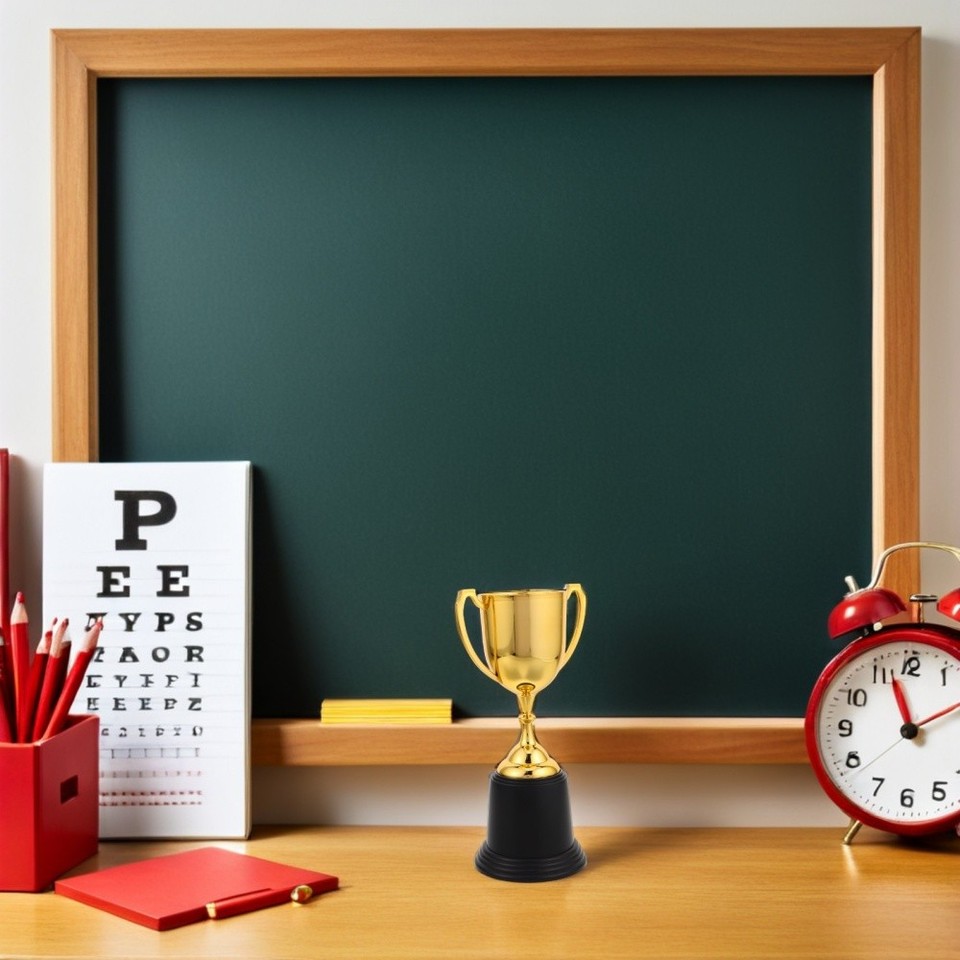 2 Pcs Art Plastic Trophy Academic Excellence Awards Medals Little ...