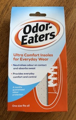 Odor-Eaters Ultra Comfort Insoles Everyday Wear Cut to Fit One Size Up ...