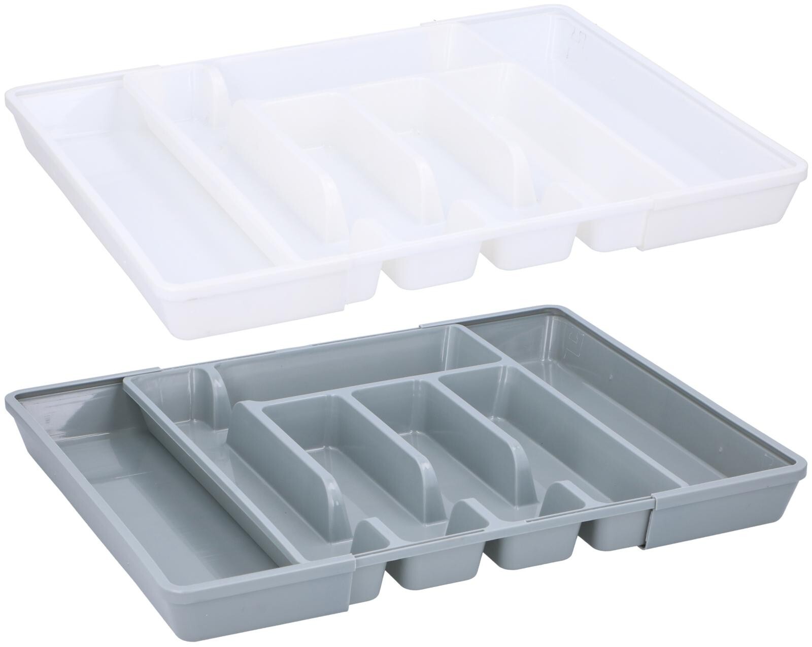 Expandable Plastic Cutlery Tray Storage Utensils Compartment Drawer ...