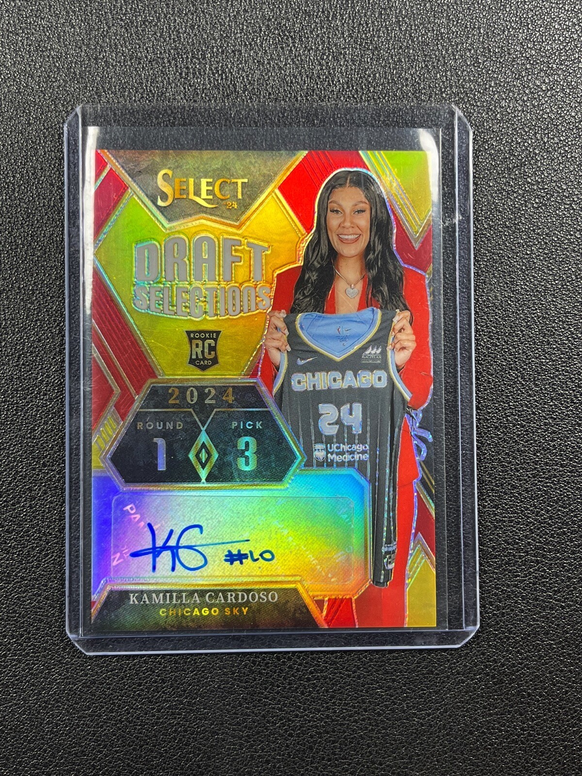 KAMILLA CARDOSO 2024 WNBA SELECT ROOKIE DRAFT SELECTIONS RED PRIZM AUTO ...