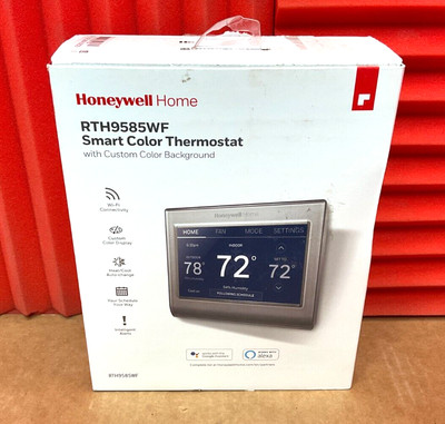 Honeywell Color Smart WiFi Thermostat RTH9585WF1004/W ️️ ️️ OPEN BOX ...