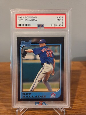 1997 Bowman #308 RC Roy Halladay PSA 9 Mint Rookie Card HOF | eBay