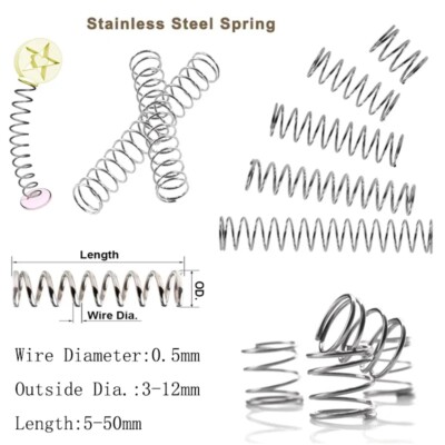 Compression Spring Steel 0.5mm Wire Dia,3-12mm Outside Dia Small ...