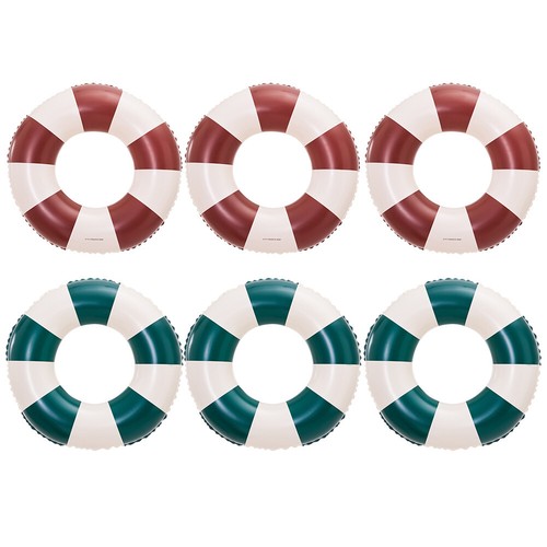 Inflatable Swim Ring Swim Float Tube Leakproof Striped Pool Rings for ...