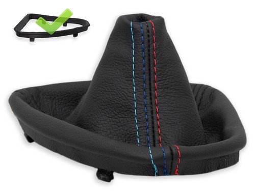 FOR BMW E90 E92 E93 M3 GEAR SHIFT BOOT GAITER LEATHER STITCH MPOWER ...