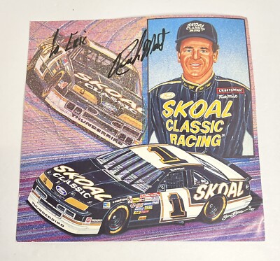 ⭐️1993 Rick Mast Skoal Classic Racing Sam Bass Print Card ~ AUTOGRAPHED ...