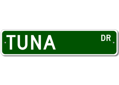 Tuna Fish Sign Metal Wall Decor Fishing Street Sign - Aluminum | eBay