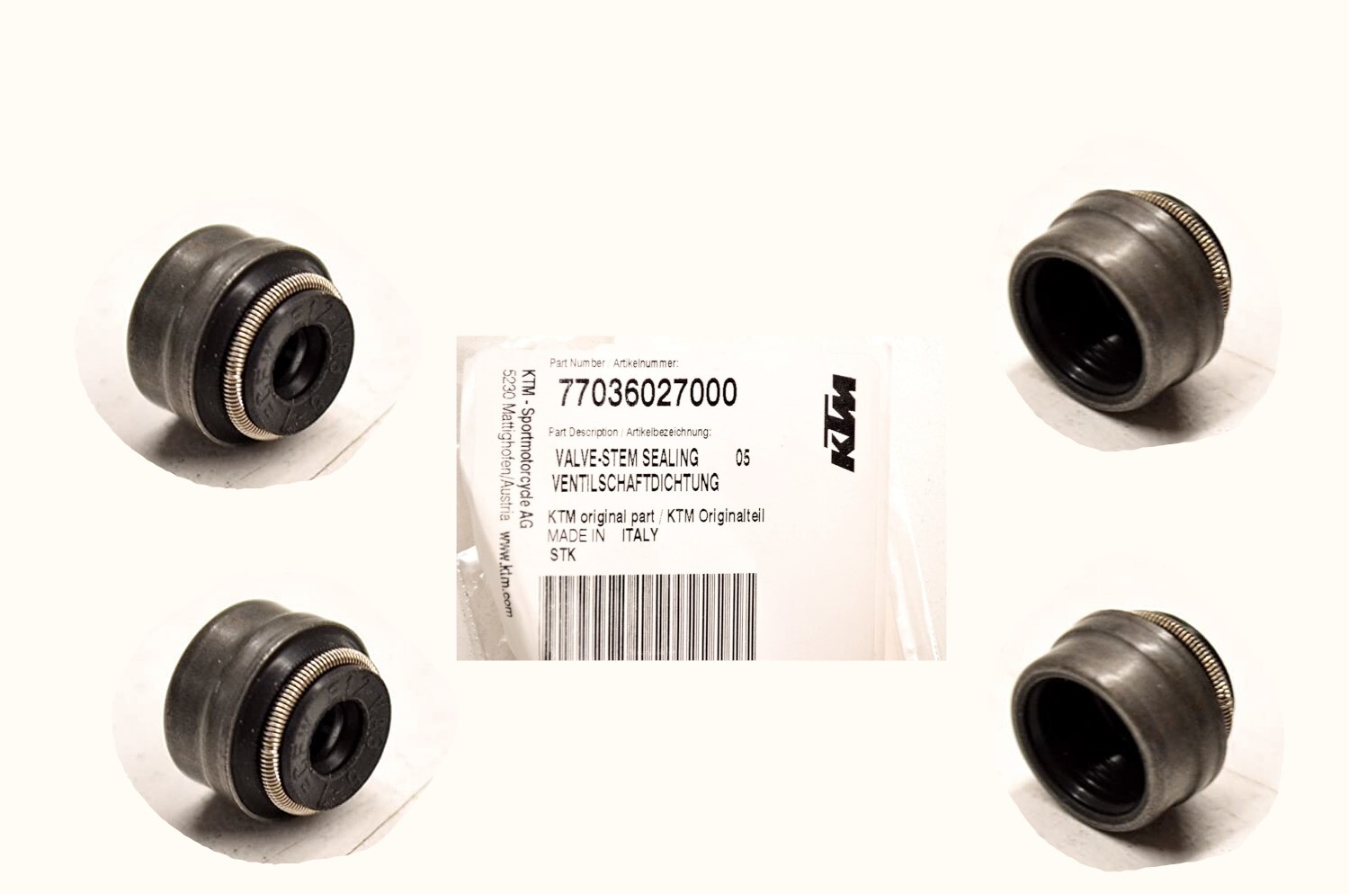 New OEM KTM Valve-Stem Sealing 05 2009-2023 50sx 50 Mini 65 SX ...