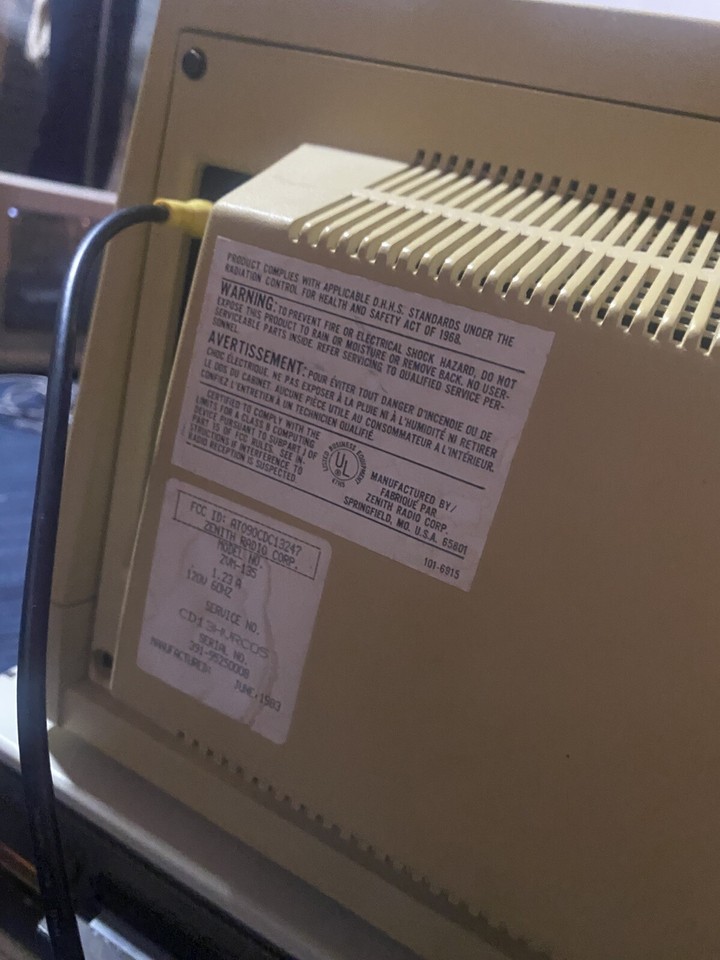 Rare Vintage Zenith Data Systems Computer Z-100 & Rare color monitor ...