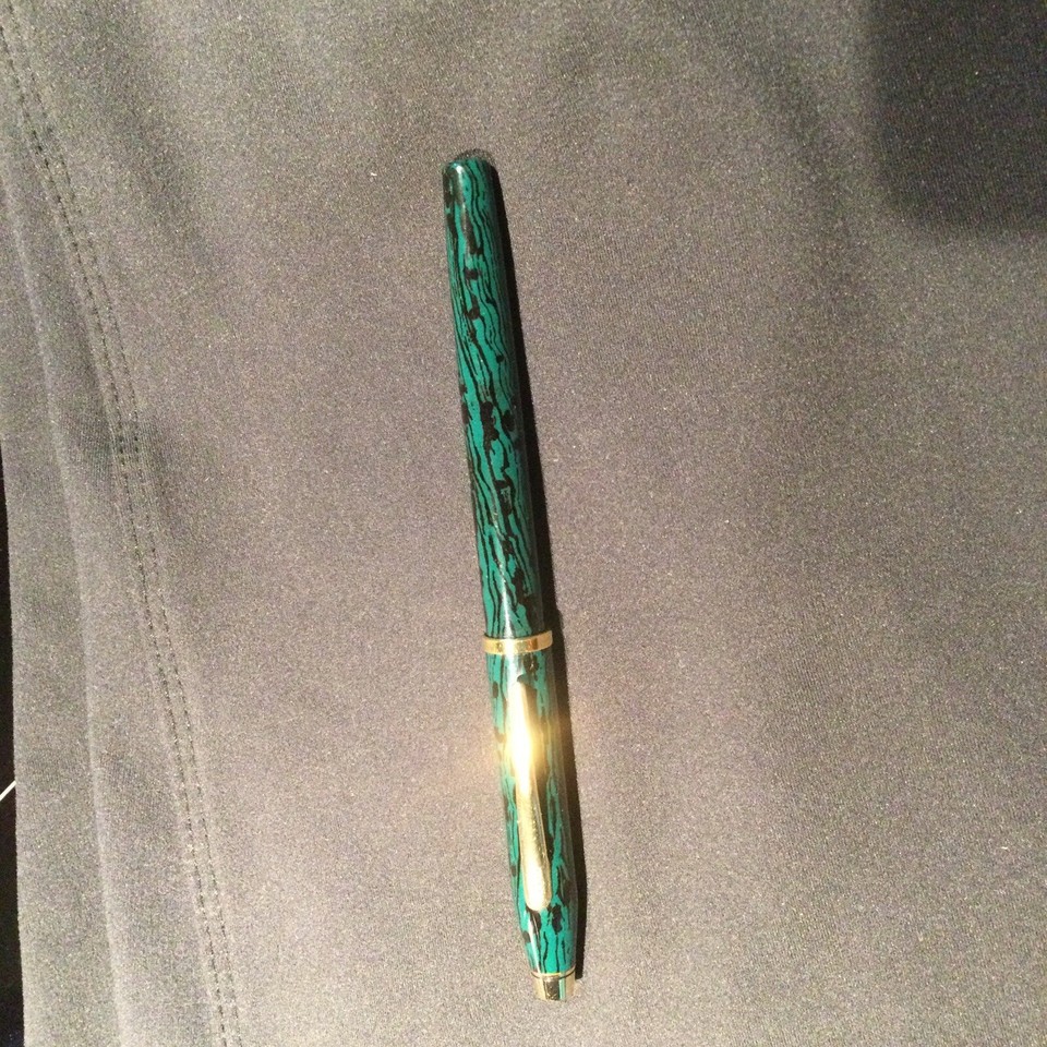 CROSS CENTURY II GREEN MARBLED FOUNTAIN PEN 18K 750 GOLD NIB | eBay