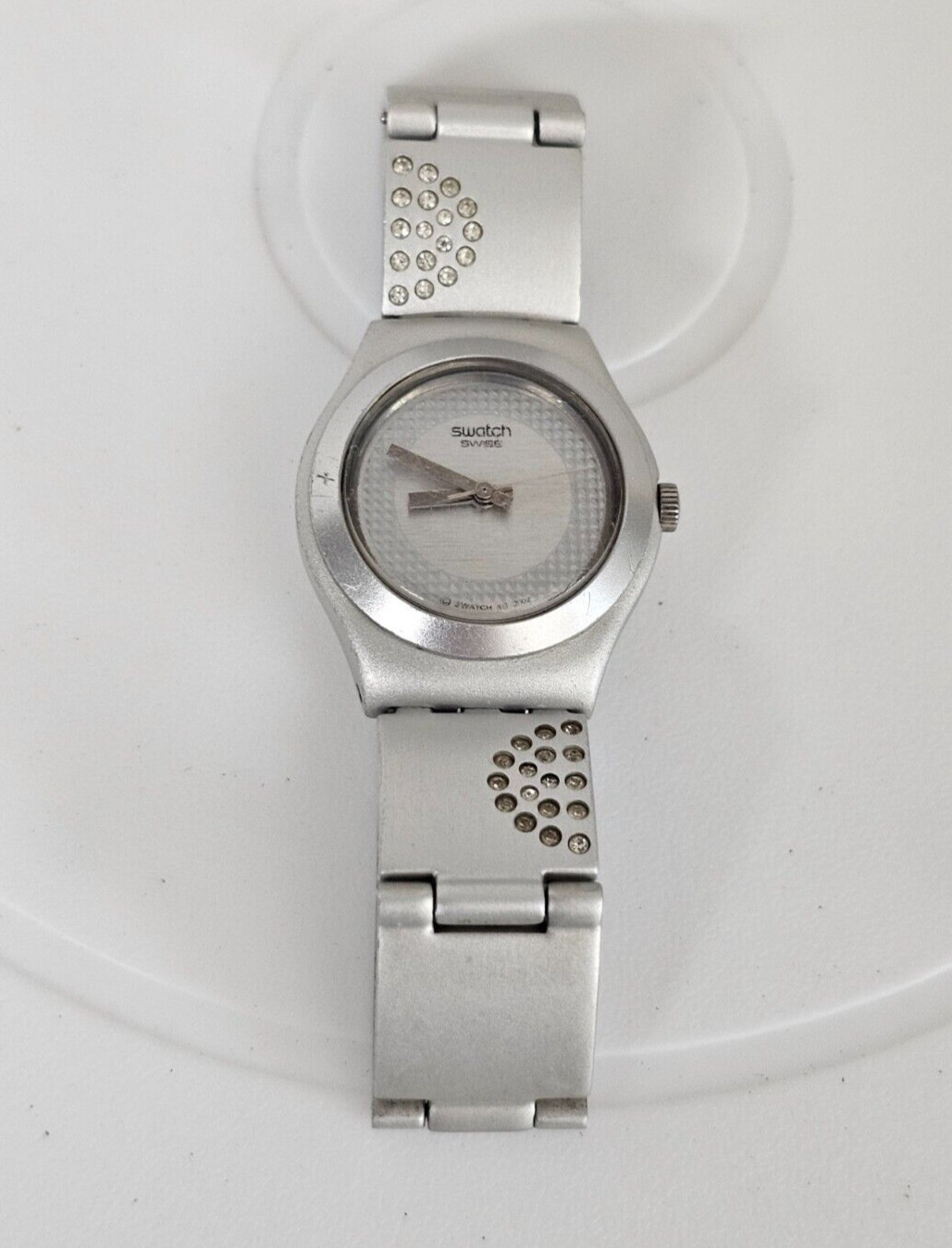 Vintage Swatch Irony Watch Rhinestone Women's Brushed… - Gem