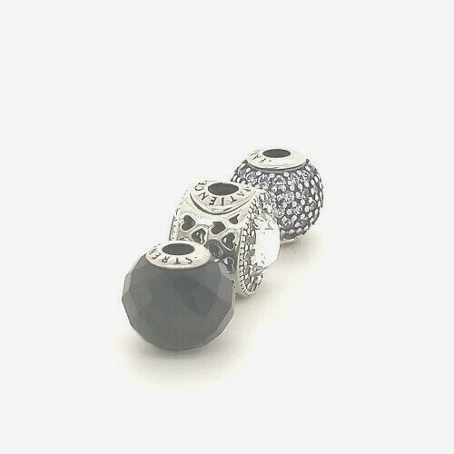 Pandora 925 Essence assorted Patience, Strength, Faith slide bead Charm ...