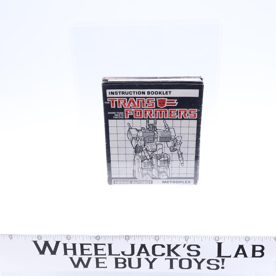 Metroplex Instruction Manual Booklet 1985 Hasbro G1 Transformers | eBay