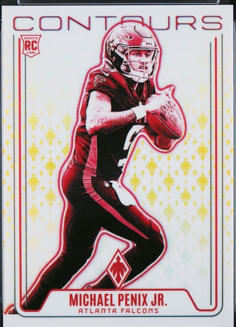 2024 Panini Phoenix - Contours Michael Penix Jr. #CON-MPJ Gold /10 (RC ...