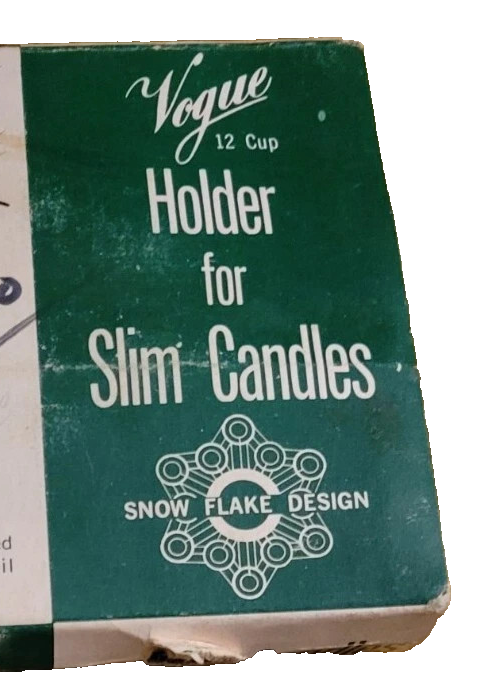 Vogue 12 Cup Holder for Slim Taper Candles Black Mat Snowflake Give to ...
