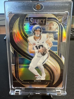 2024 Panini Select Bo Nix Rookie Card Die-Cut PRIZM Premier Level ...