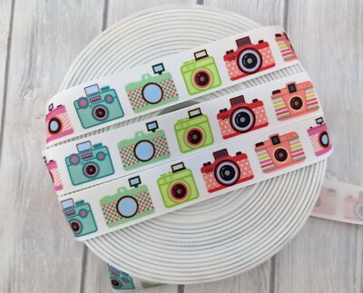7/8" Grosgrain Ribbon, Camera Photography Artist Ribbon, Lanyard Ribbon ...