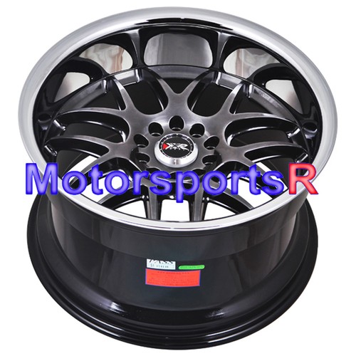 XXR 526 20 Chromium Black Huge Deep Dish Lip Staggered Wheels Rims ...