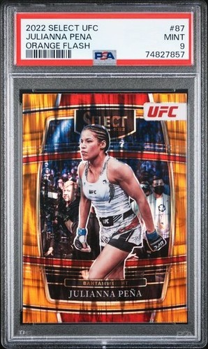 2022 Panini Select UFC - Concourse Julianna Pena #87 Orange Flash Prizm ...