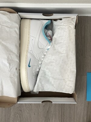 Size 11 - Nike Air Force 1 Kith Hawaii DC9555-100 New White Blue Lagoon ...