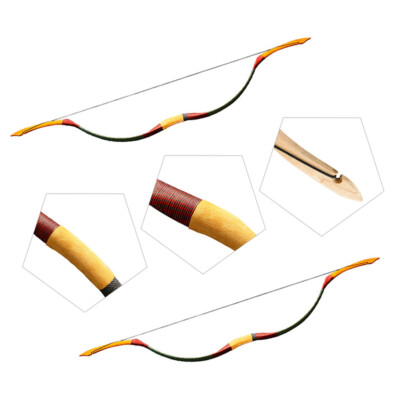 AF archery 54" Traditional Han Long Bow Handmade Horse Bow Recurve Bow ...