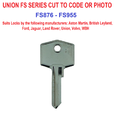Union Wilmot Breeden FS Series Keys Cut to code FS876-FS955 Classic ...