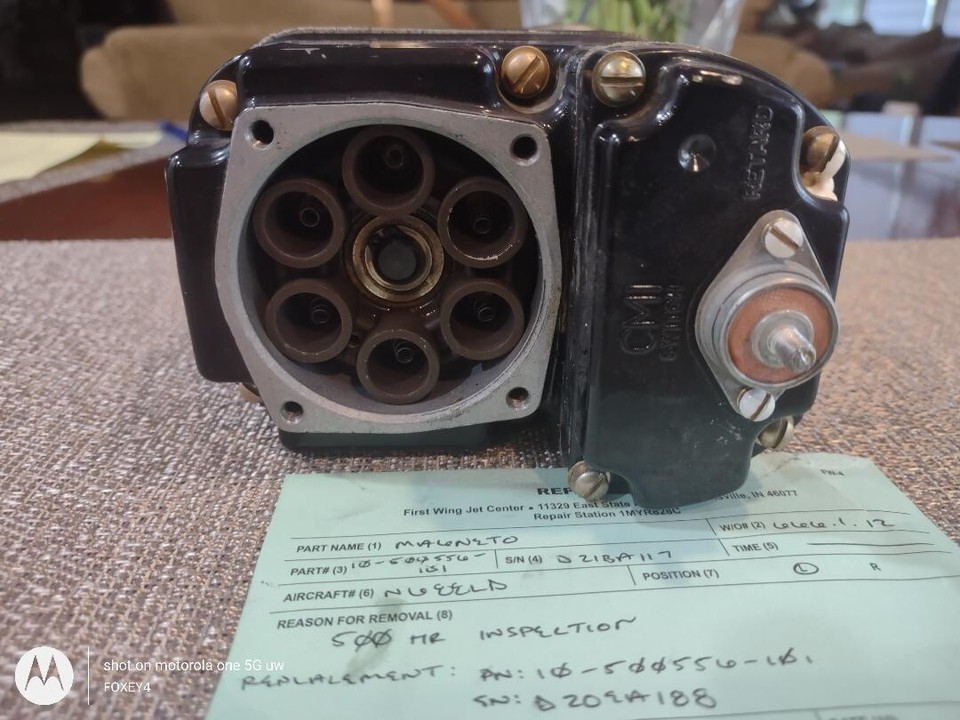 Bendix Magneto , TCM Continental , 10-500556-101 , S6RSC-25P 500 hours ...