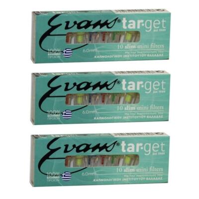 Slim Mini Filters Tar-Get for slim Cigarettes & Roll Ups Disposable ...