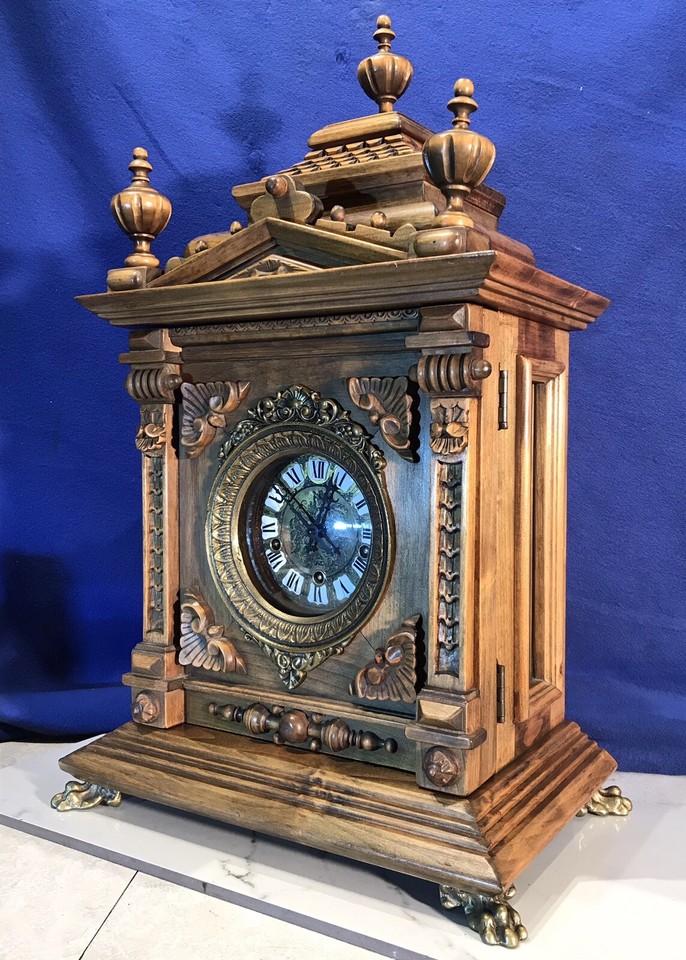 VINTAGE GAZO FAMILY MISSION BAY STRIKE TRIPLE CHIME CLOCK,SOLID OAK ...