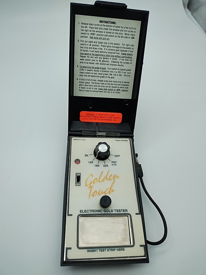 Golden Touch Electronic Gold Tester Powers On NO TEST STRIPS UNTESTED ...