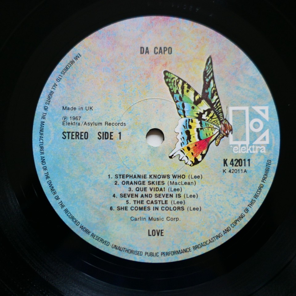 Love – Da Capo LP (Their 1. LP) Elektra Butterfly K 42011 UK 1981 top ...