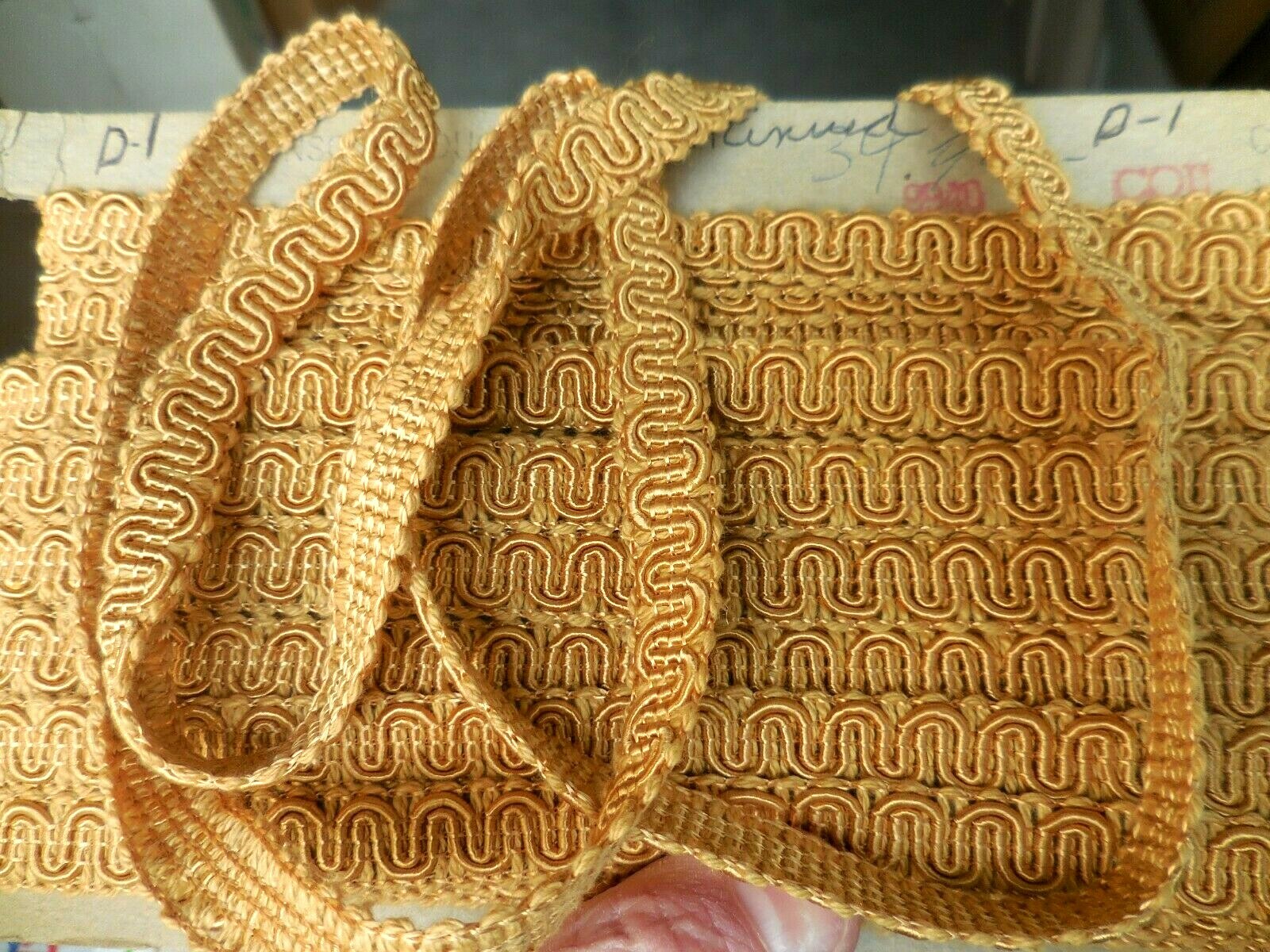 10Y Lot Soft Tan Fawn Gimp Upholstery Trim 1/2 IN CONSO MORE COLORS ...