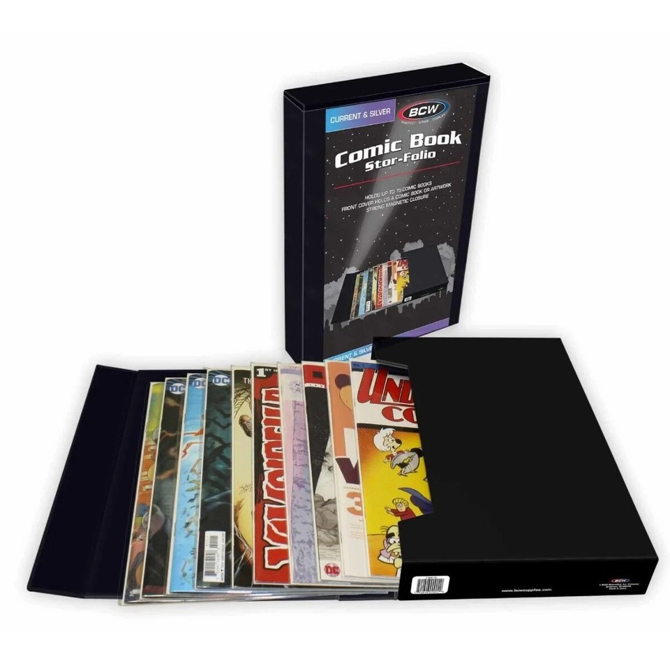 5 Pack - BCW Comic Book Stor-Folio Box for Comic Collections - PACK OF ...