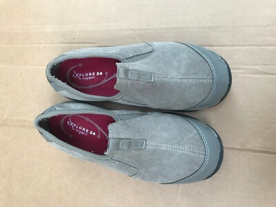 Easy Spirit Explore 24 Esevyn Taupe Leather/ Suede Loafer Slip On Shoes ...