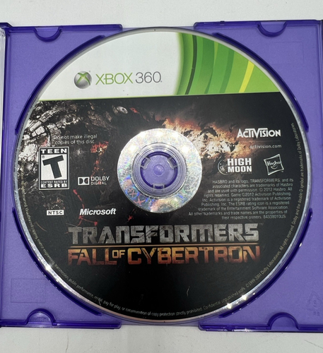 Transformers Fall of Cybertron Xbox 360 Disc Only | eBay