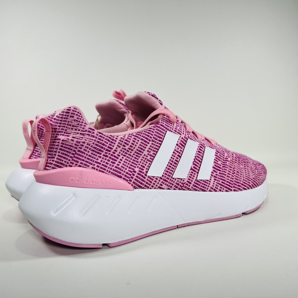 Adidas Swift Run 22 J Kids Running Shoes Athletic Sneakers Pink White ...
