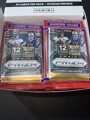 2021 Panini PRIZM FOOTBALL Multi-Pack CELLO Box - 12 Factory Sealed ...