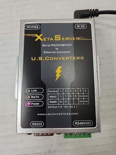 US Converters RS-232 Serial Rs485/422 To Ethernet Device Server XS1000 ...