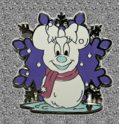 Minnie Mouse Snowman Collection Pin - DISNEY Hidden Mickey - DLR - 2007 ...