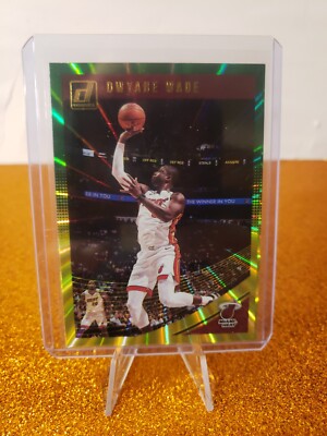 2018-19 Donruss Basketball Dwayne Wade Green & Yellow Laser Holo. No.15 ...