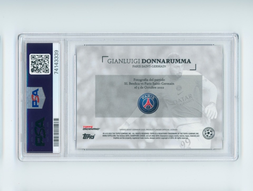 2022 Gianluigi Donnarumma Topps Simplicidad UEFA Red PSG Card 6/10 PSA ...