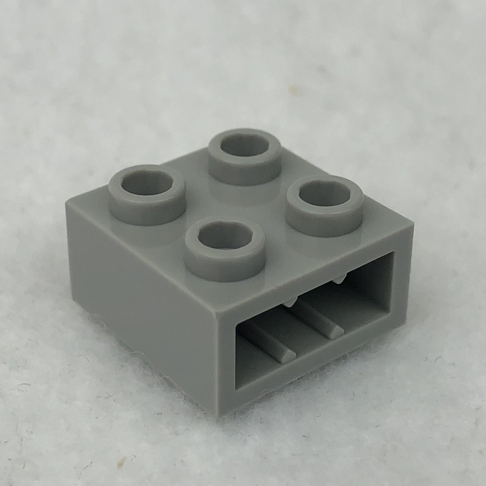 LEGO 22885 Light Bluish Gray Brick, Modified 1 x 2 x 1 2/3 W/ Studs on ...