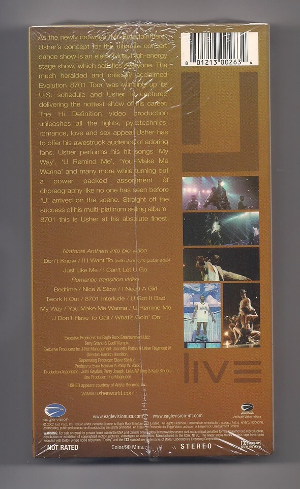 USHER - Live evolution 8701 VHS rare 2002 SEALED | eBay