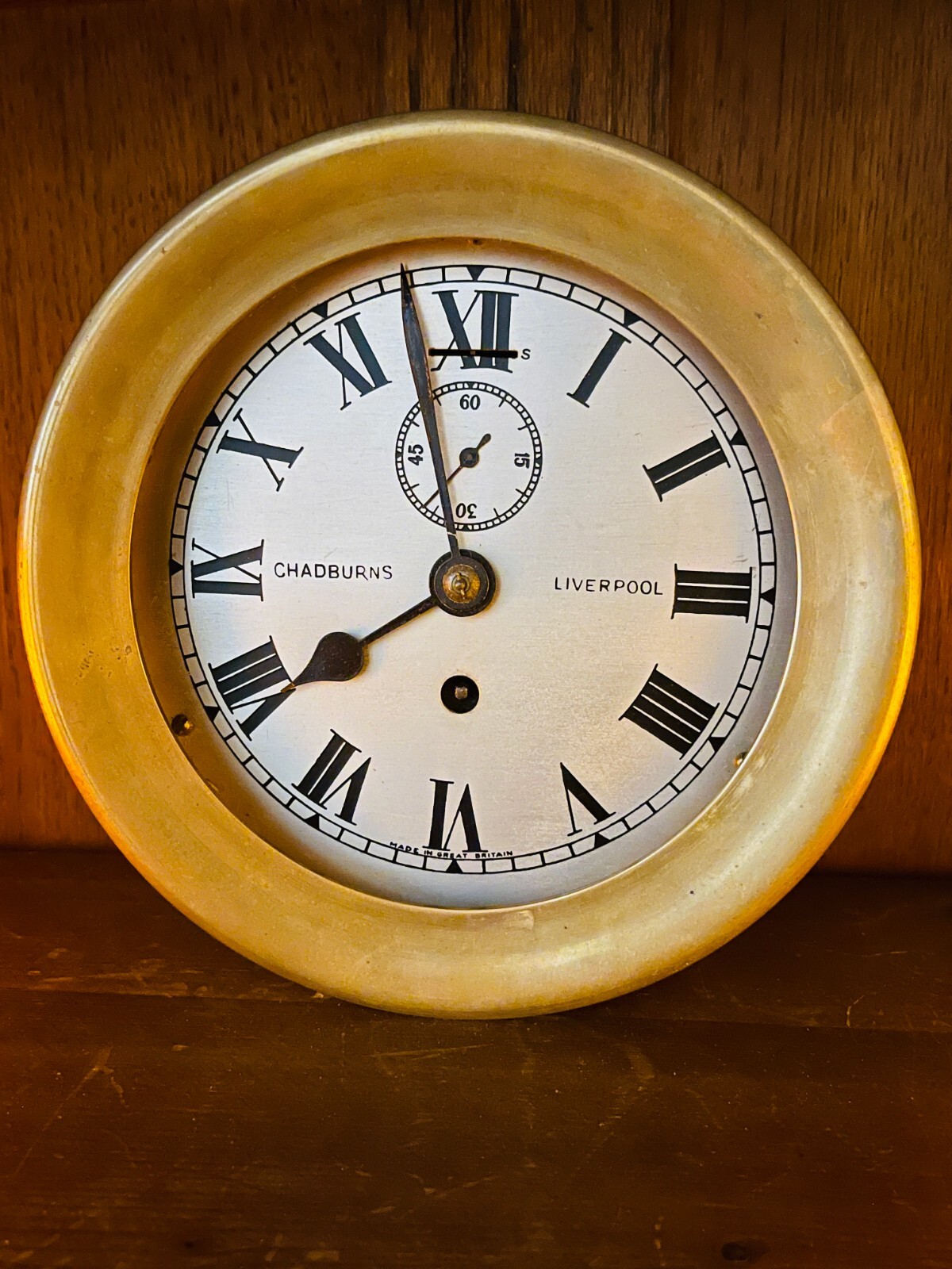 Chadburns Liverpool - HEAVY Full-Size Brass Maritime Ship's Clock (150 ...