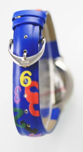 Cheval Unisex Watch Silver Stainless Blue Numbered Leather 30m Colorful ...