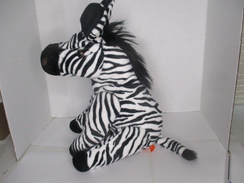 Wild Republic Zebra Plush Sitting Stuffed Animal 12" Tall Toy | eBay